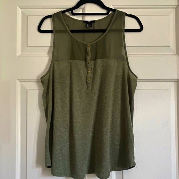 H&M | Tops | Hm Womens Army Green Tank Top | Poshmark